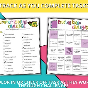 Summer Reading Challenge for Kids, Reading Printable Activities ...