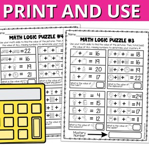 Back to School Math Logic Puzzle, Brain Teasers for Kids, Gifted and ...