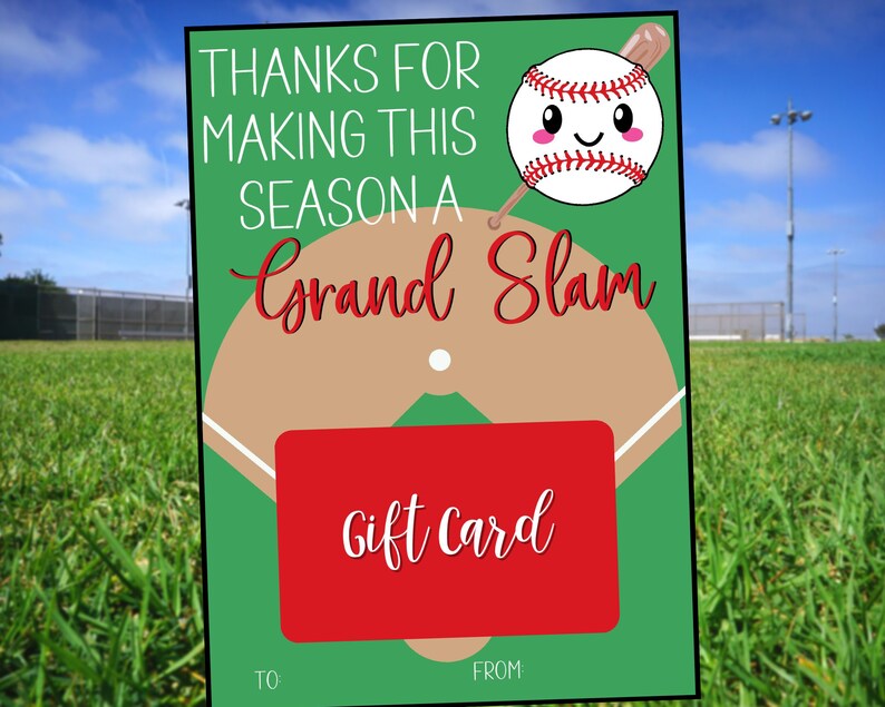 Baseball Coach Gift Card Holder Thank You Coach Gift - Etsy