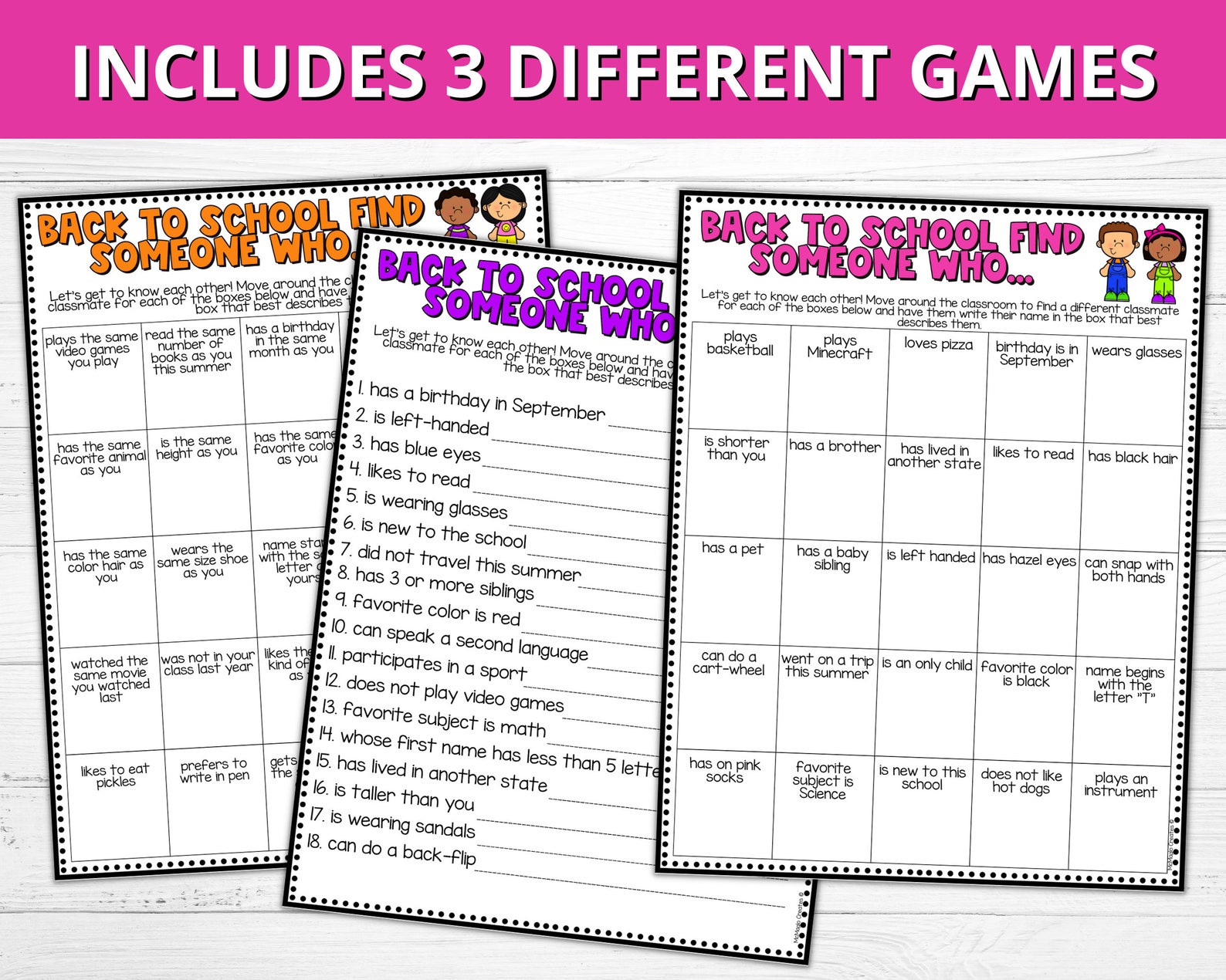 Find Someone Who Back to School Activity, Get to Know You Activity for ...