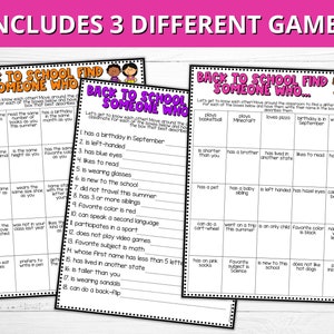 Find Someone Who Back to School Activity, Get to Know You Activity for ...