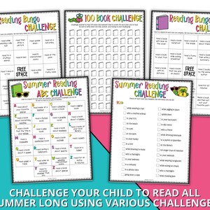 Summer Reading Challenge for Kids, Reading Printable Activities ...