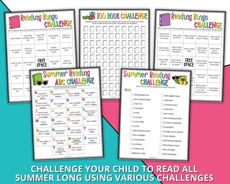 Summer Reading Challenge for Kids, Reading Printable Activities ...