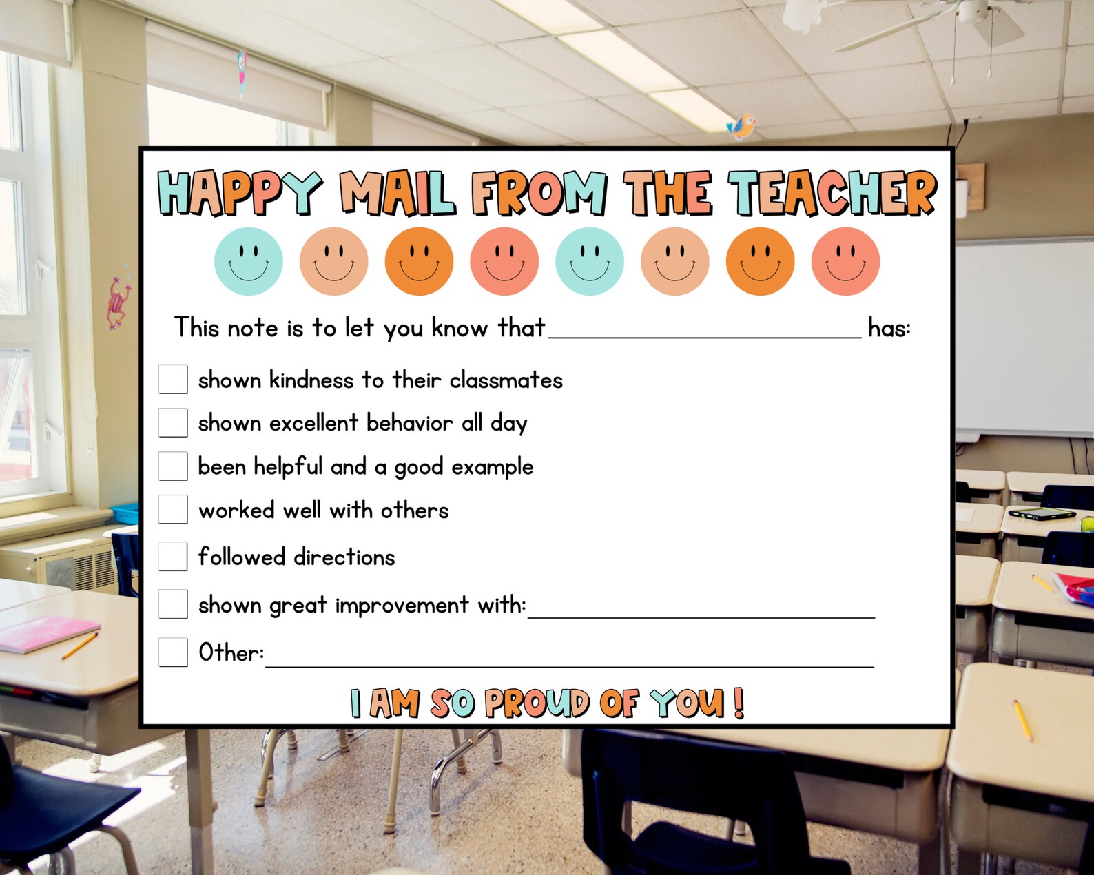 Happy Mail Teacher Communication Notes Teacher Mail Cards - Etsy
