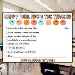 Happy Mail Teacher Communication Notes Teacher Mail Cards - Etsy