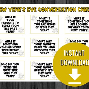 New Year's Eve Conversation Cards New Year's Eve - Etsy