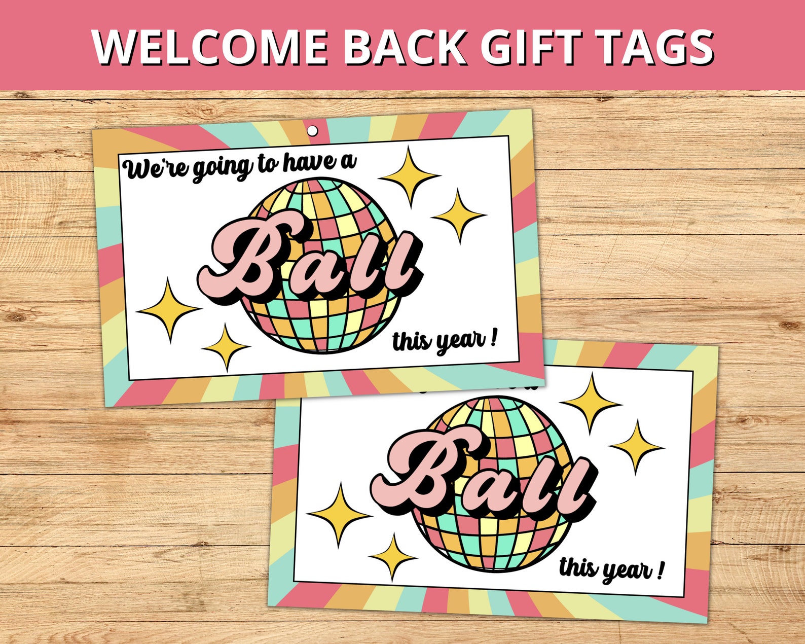 Groovy Back to School Gift Tags New School Year Gift Tags - Etsy
