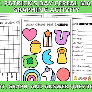 St. Patrick's Day Cereal Marshmallow Math Graphing Activity ...