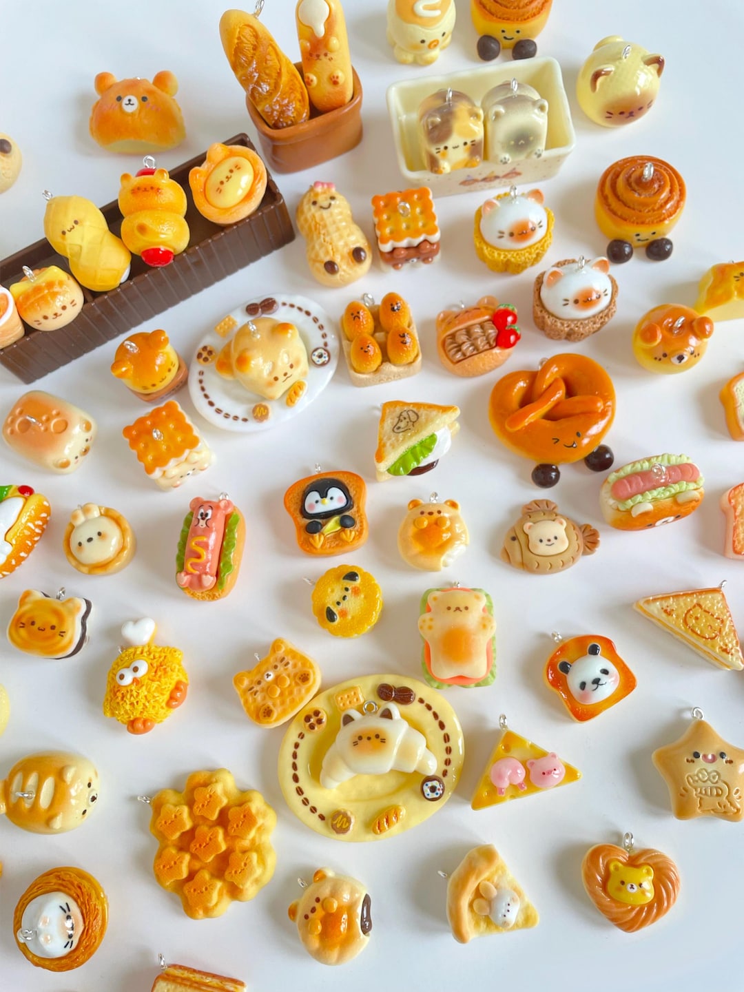 Miniature Food Charm,kawaii Cat Charm,dog Baguette Charm,cute Phone ...