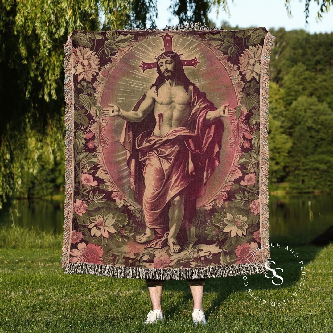 Jesus Christian Woven Blankets Godly Gifts for Her Christian Throw ...