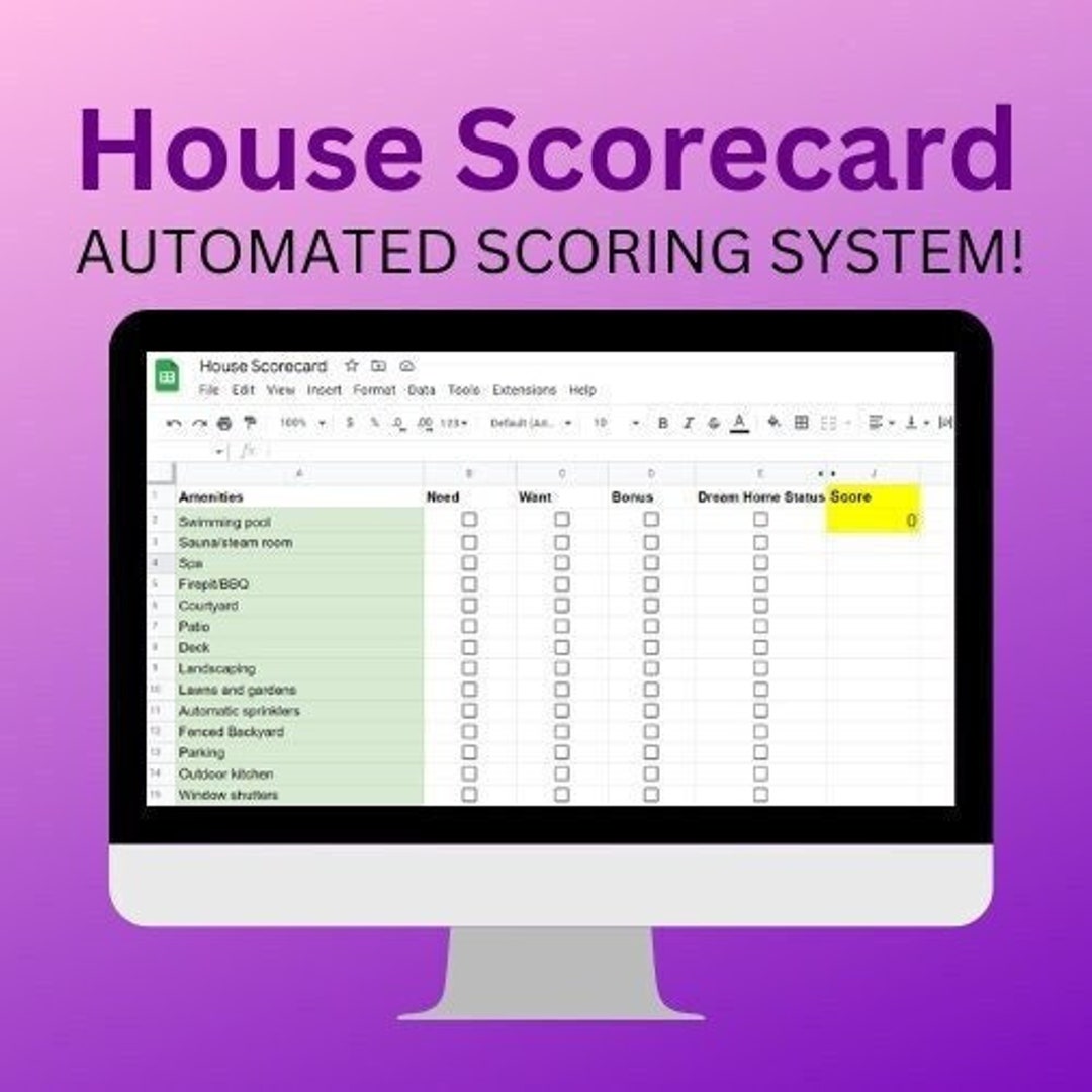 House Scorecard - Etsy