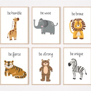 Boho Animal "be" Bundle Nursery Digital Prints - Etsy