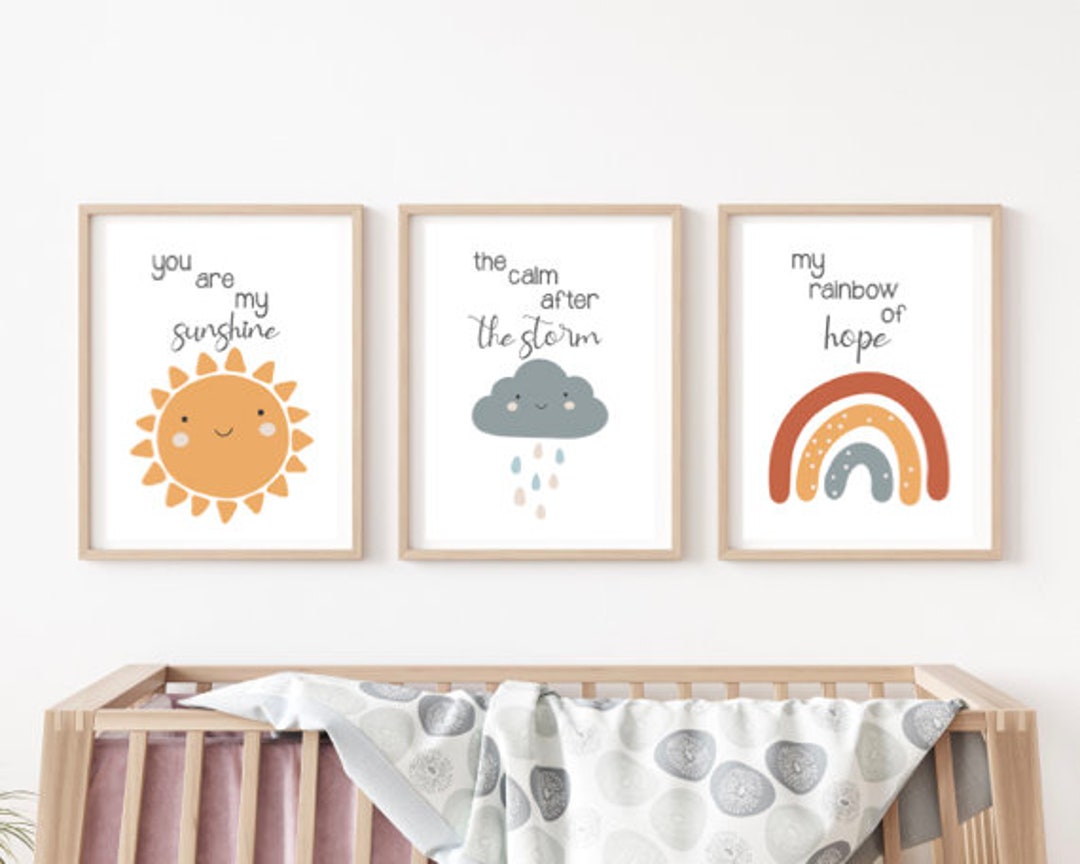 Boho Rainbow Baby Nursery Digital Prints - Etsy