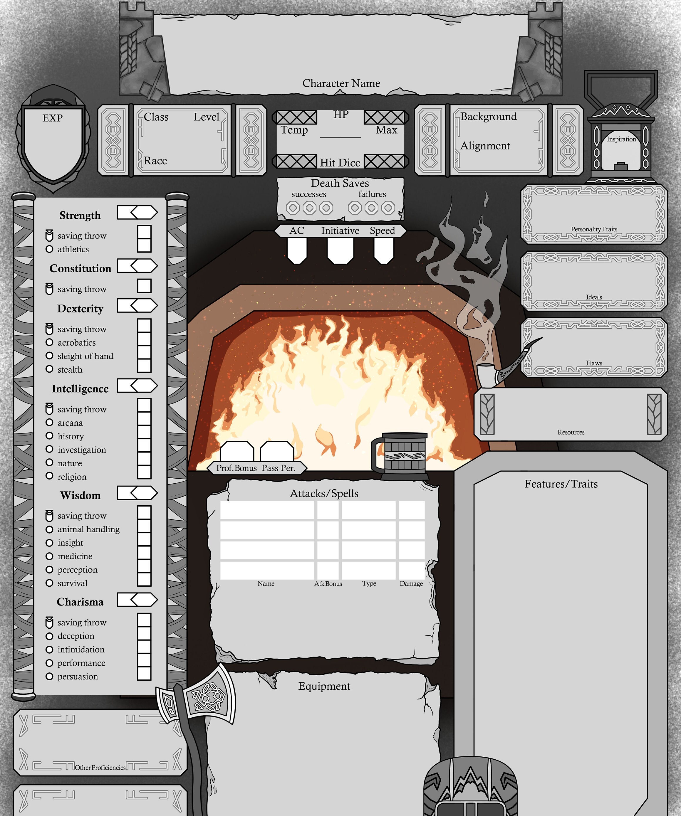 Runic Forge | 5e Character Sheet - Etsy