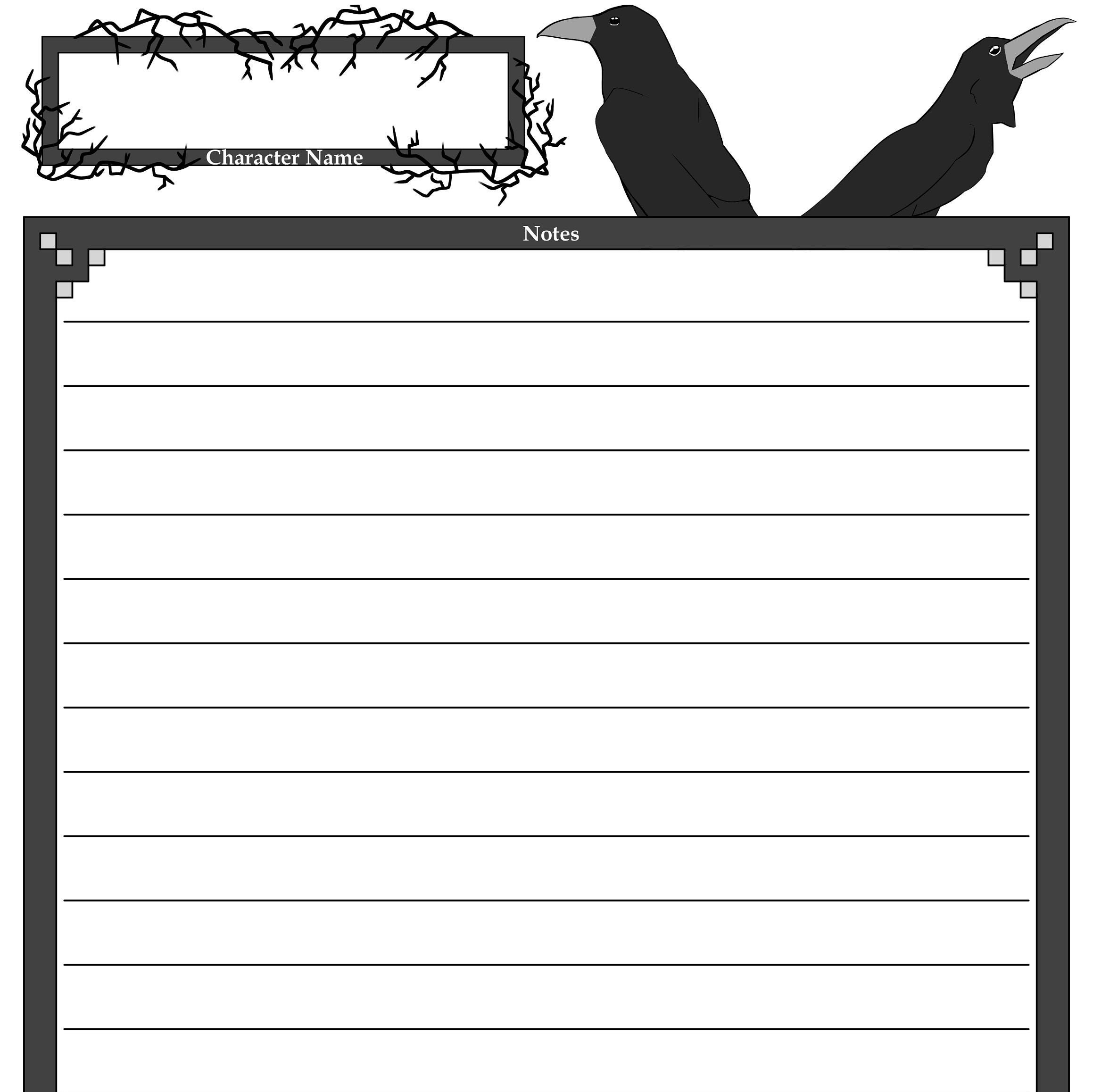 Night Creature Cos Theme 5e Character Sheet - Etsy