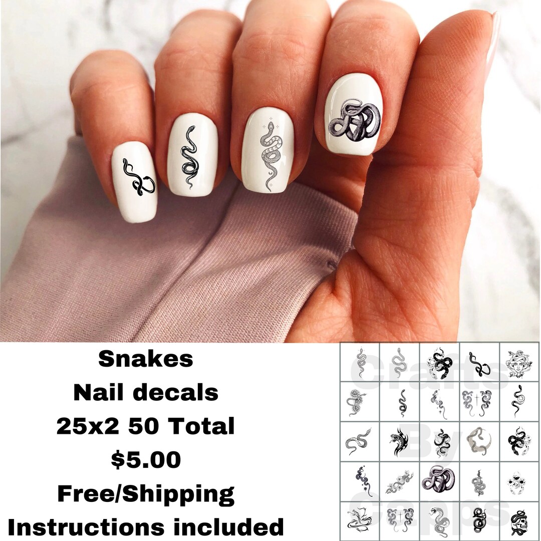Snakes Nail Decals - Etsy