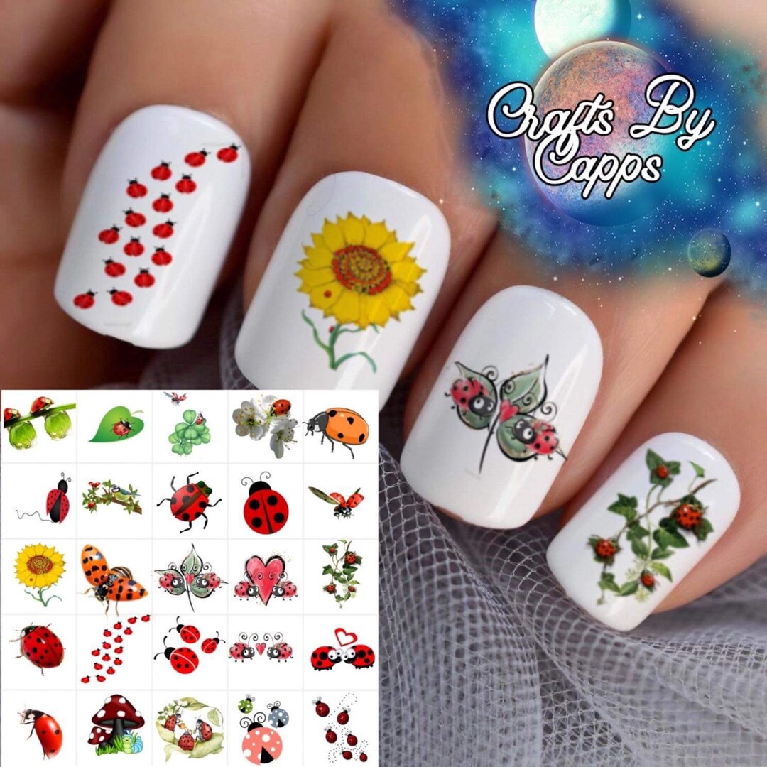 Lady Bugs Nail Decals - Etsy