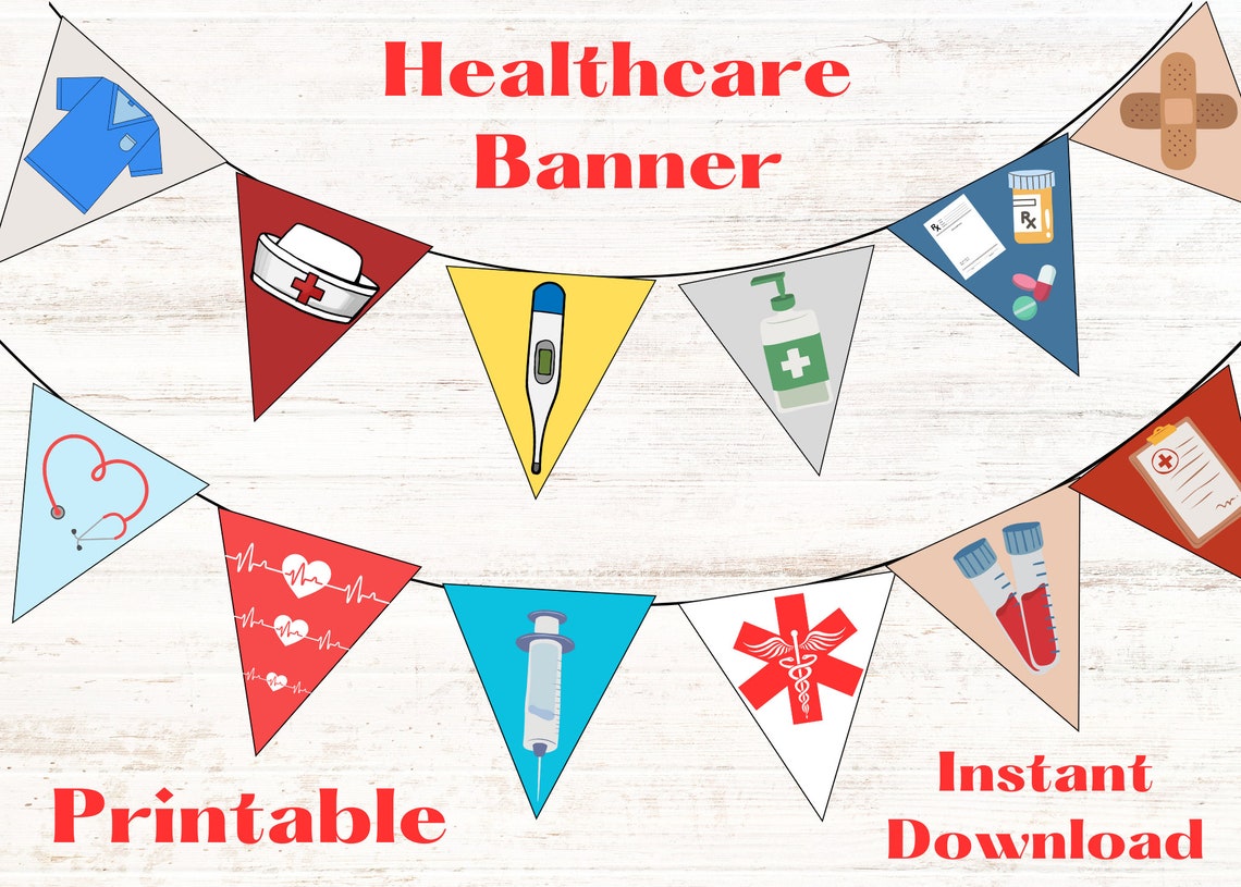 Healthcare Printable Banner PNG Nurses Week Nurse - Etsy Canada