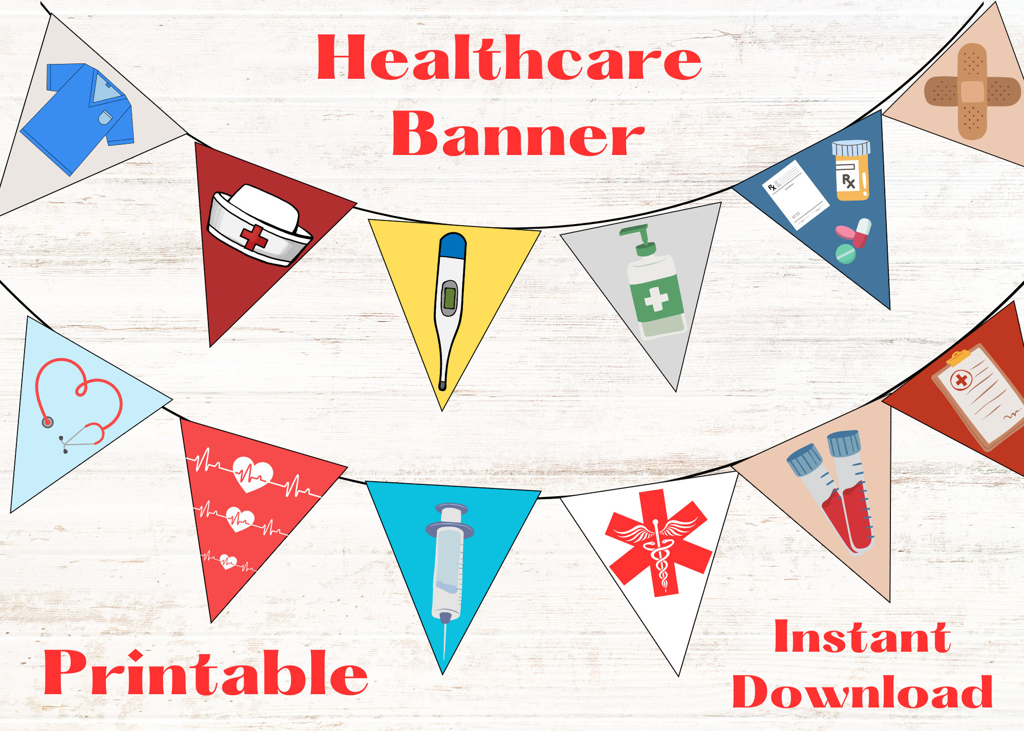 Healthcare Printable Banner, PNG, Nurses Week, Nurse Graduation Gift ...