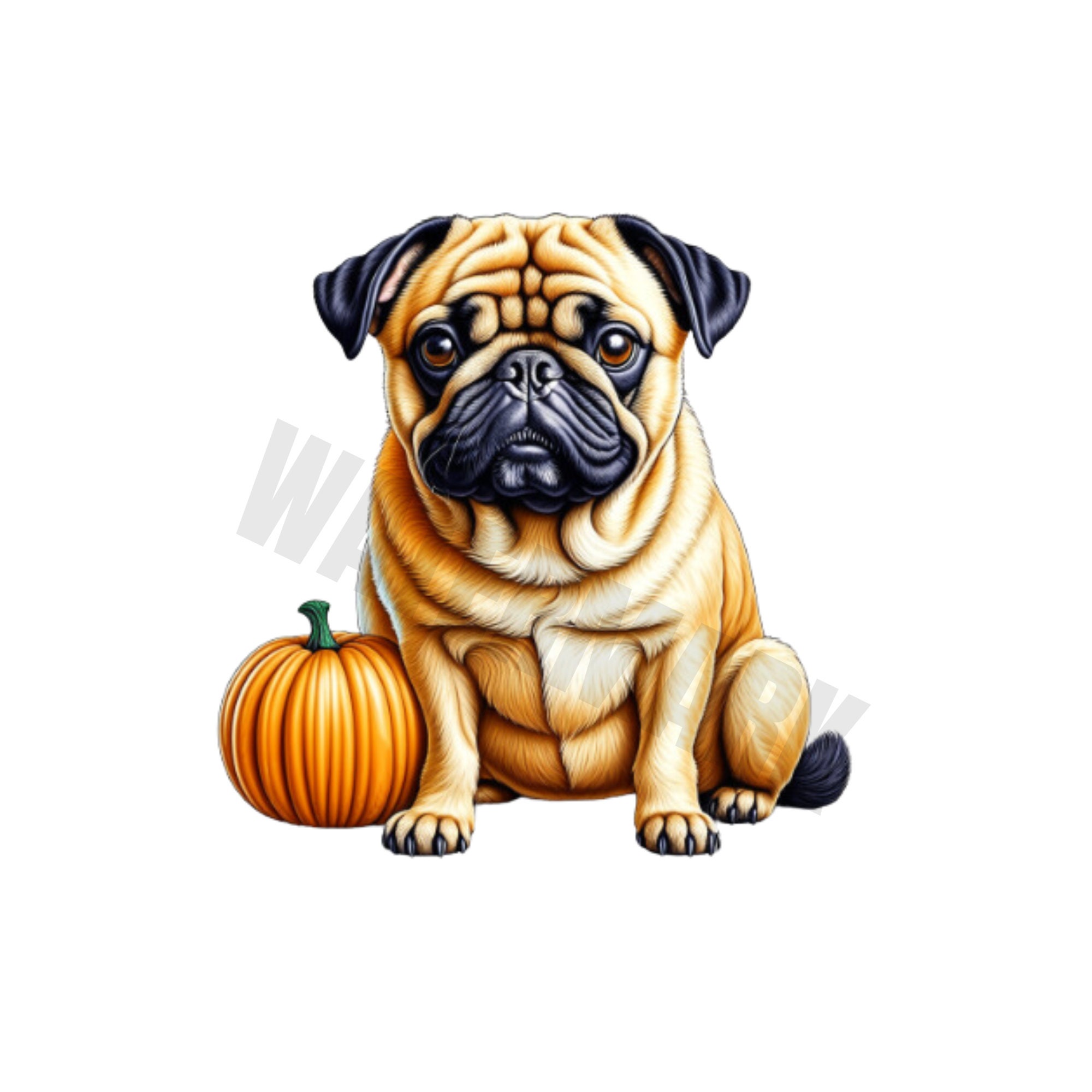Pug Clipart Pug Art Dog Clipart Png Dog Clipart Pug Life - Etsy