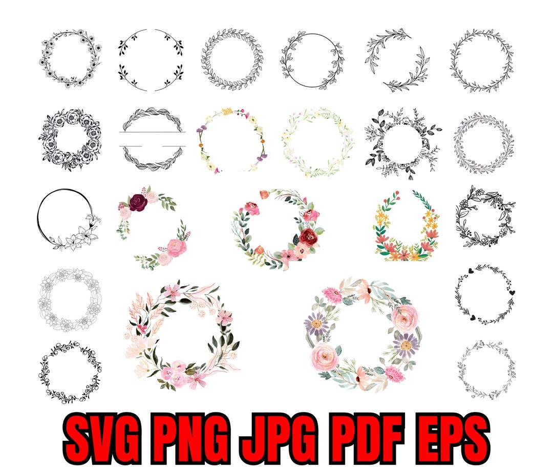 Wreath Svg, Watercolor Wreath, Wreath Clipart, Laurel Wreath Svg ...