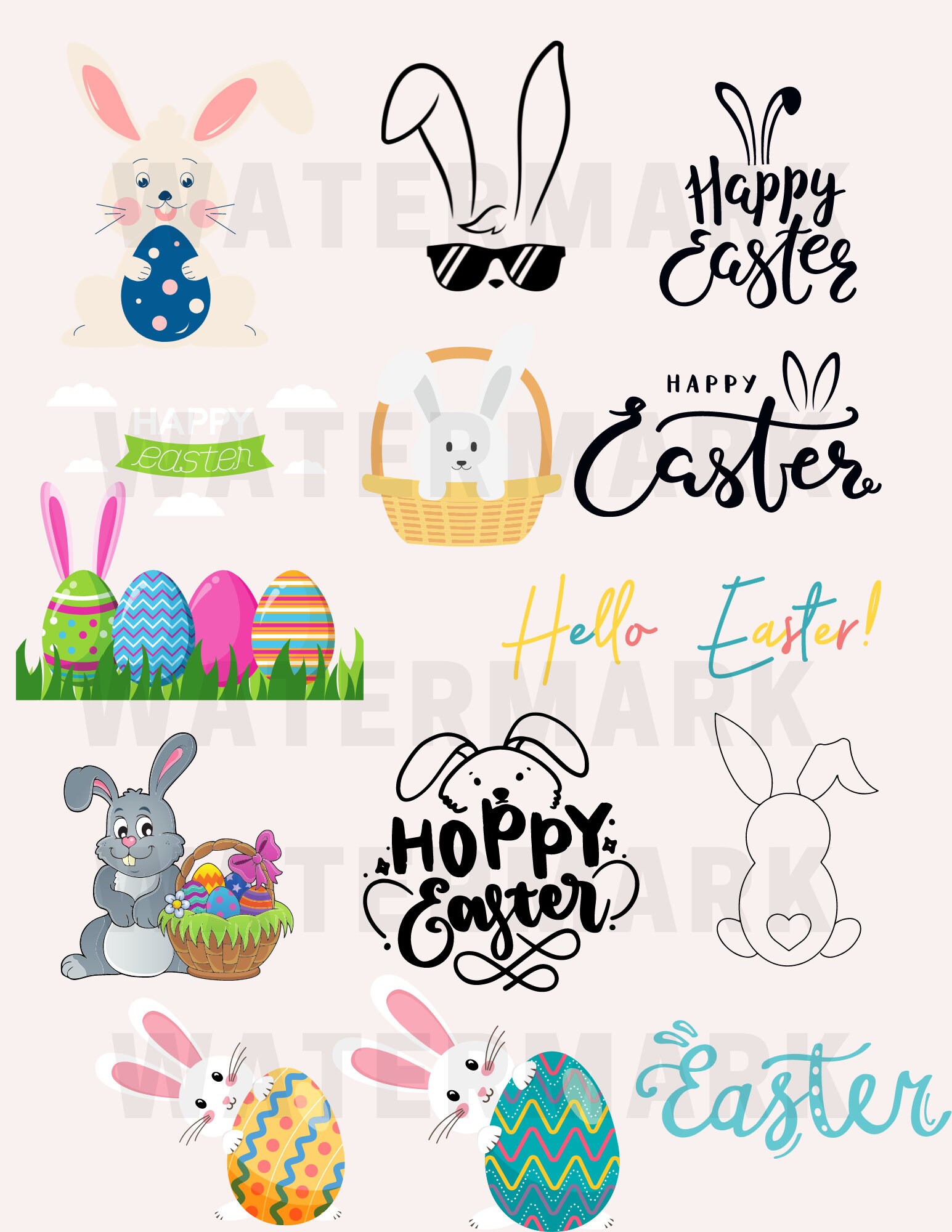Easter Mega Bundle Svg, PNG, Easter Svg, Easter Png, Easter Egg Svg ...