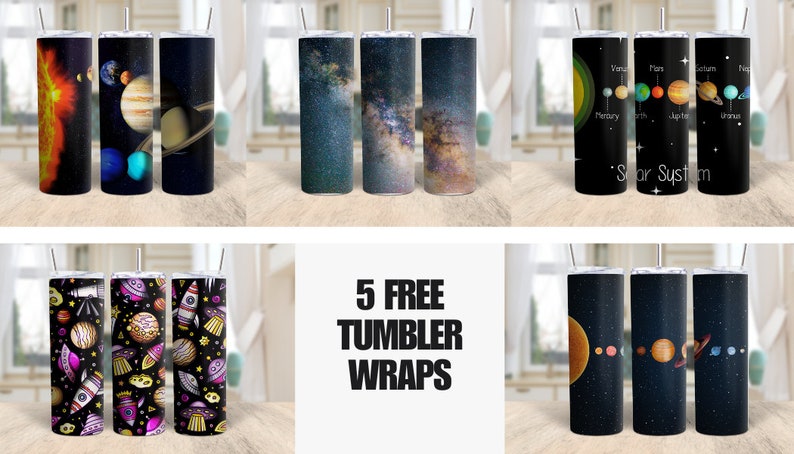 Planet Png Space Png Rocket Png Tumbler Wrap Bundle Solar - Etsy