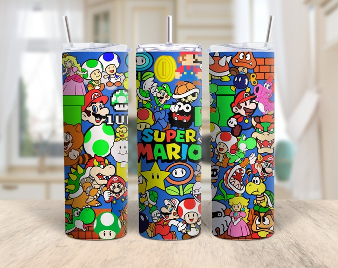Mario Png, Mario Tumbler Wrap, Super Mario PNG, Mario Svg, Super Mario ...