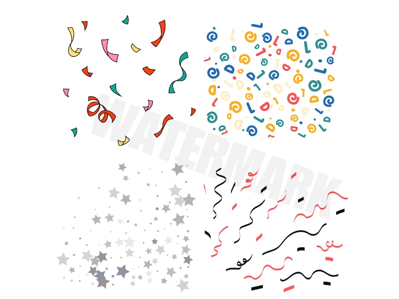 Confetti SVG Confetti Clipart Confetti PNG Glitter Clipart - Etsy UK