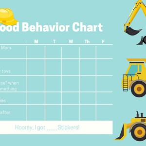 Child Good Behavior Chart - Instant Download, Printable - Reward Chard ...