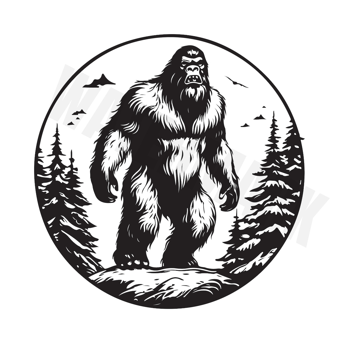 Bigfoot SVG Bigfoot Printable Sasquatch SVG Bigfoot Png - Etsy