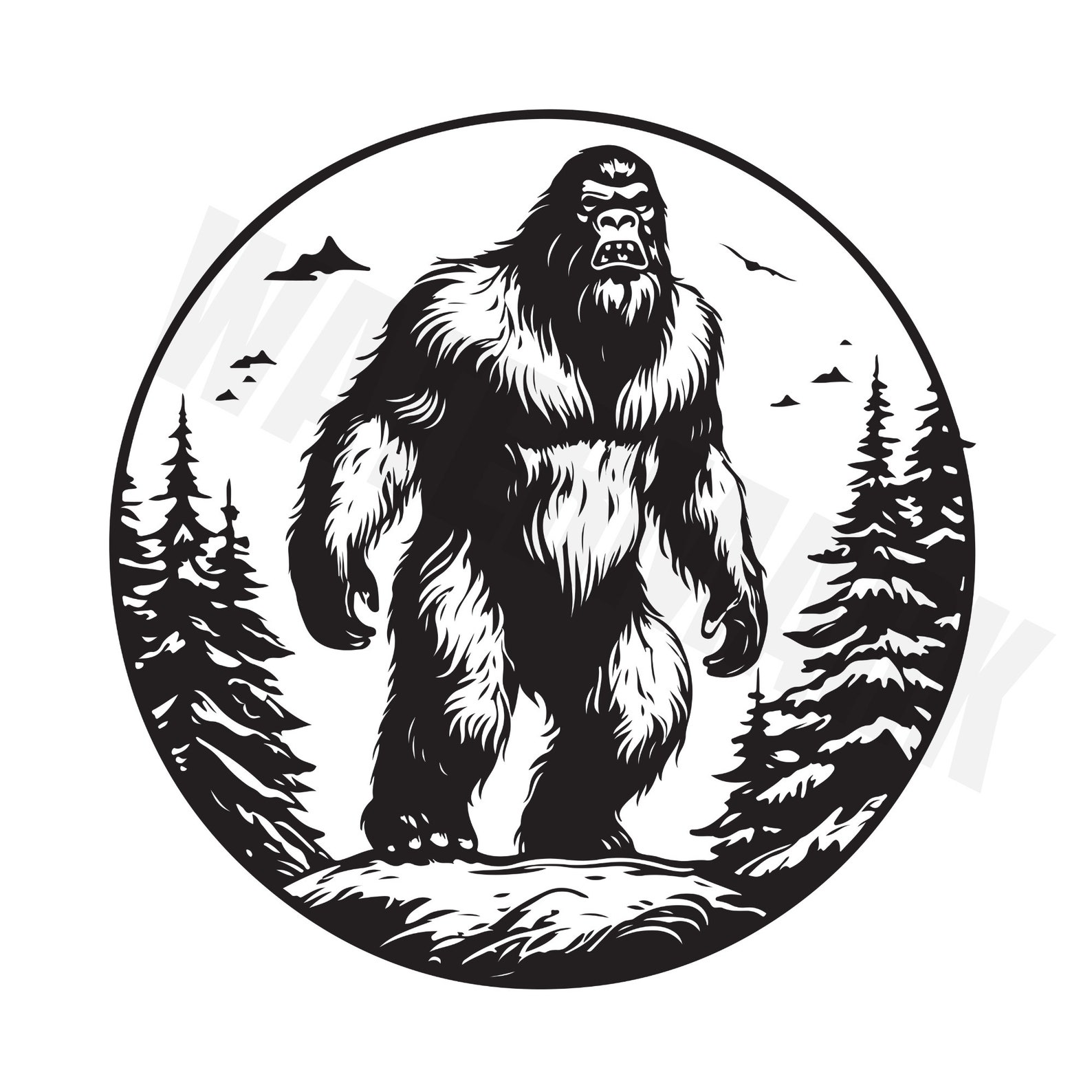 Bigfoot SVG, Bigfoot Printable, Sasquatch SVG, Bigfoot Png, Bigfoot ...