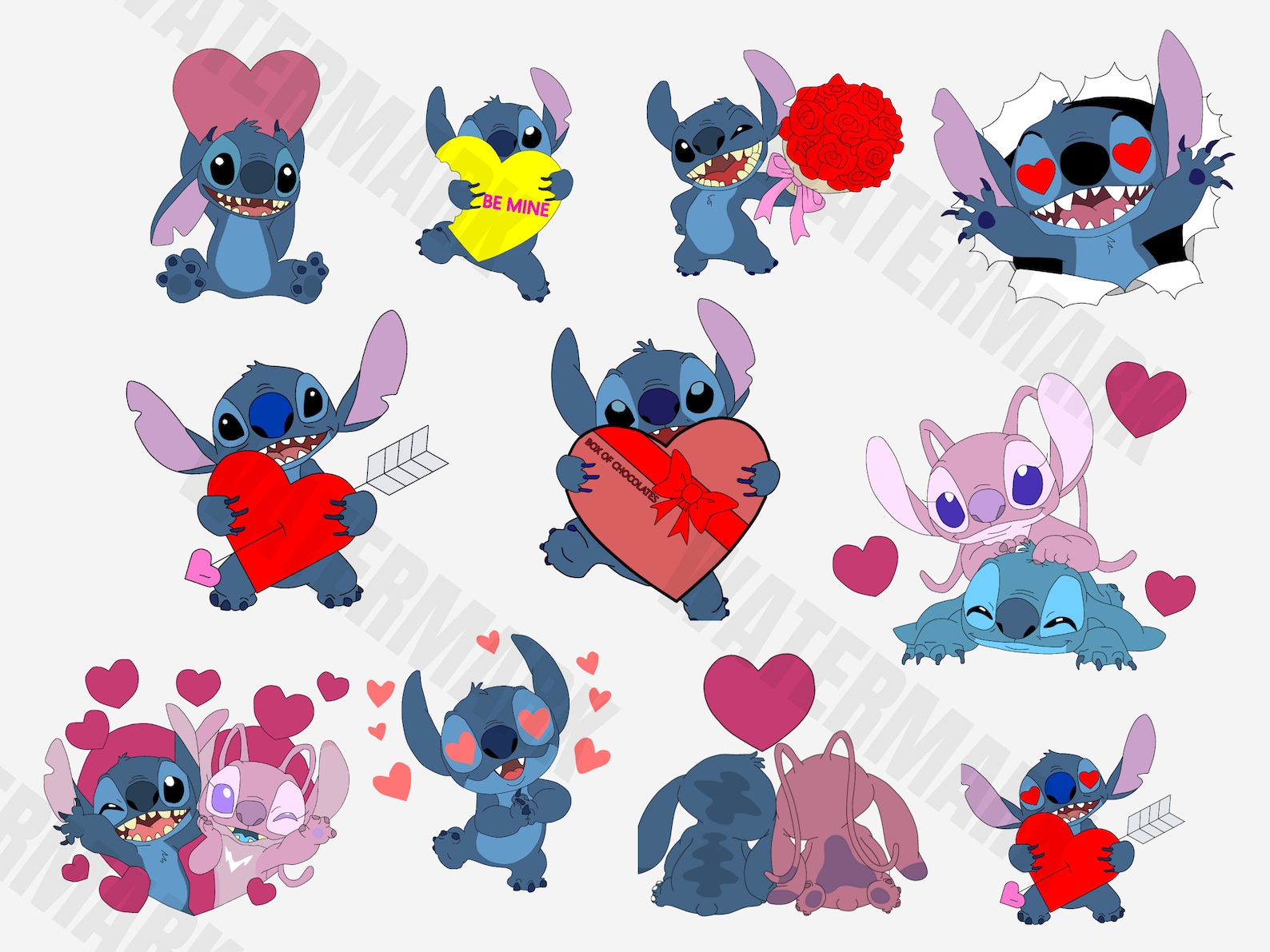 Stitch Svg, Stitch Svg Bundle, Valentine Clipart, Valentine Svg, Stitch ...