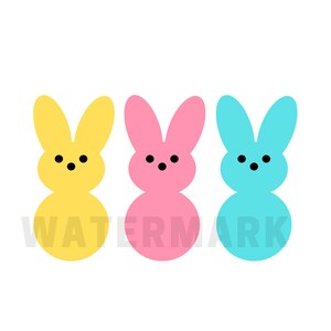 4 in 1 Easter Bunny Peeps Digital Download, Happy Easter Peeps SVG ...