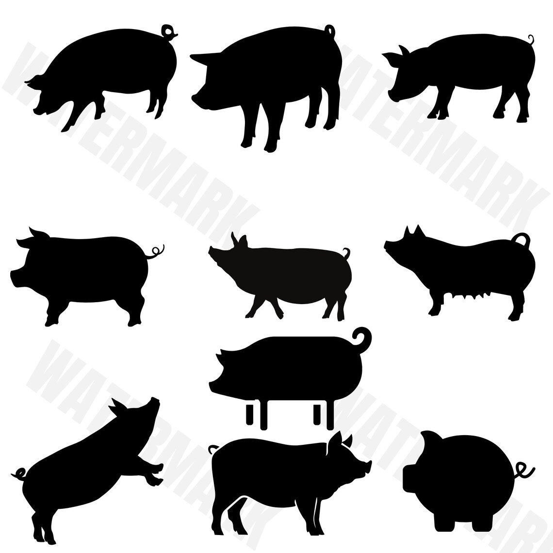 Farm Clipart Chicken Clipart Horse Clipart Cow Clipart Pig - Etsy