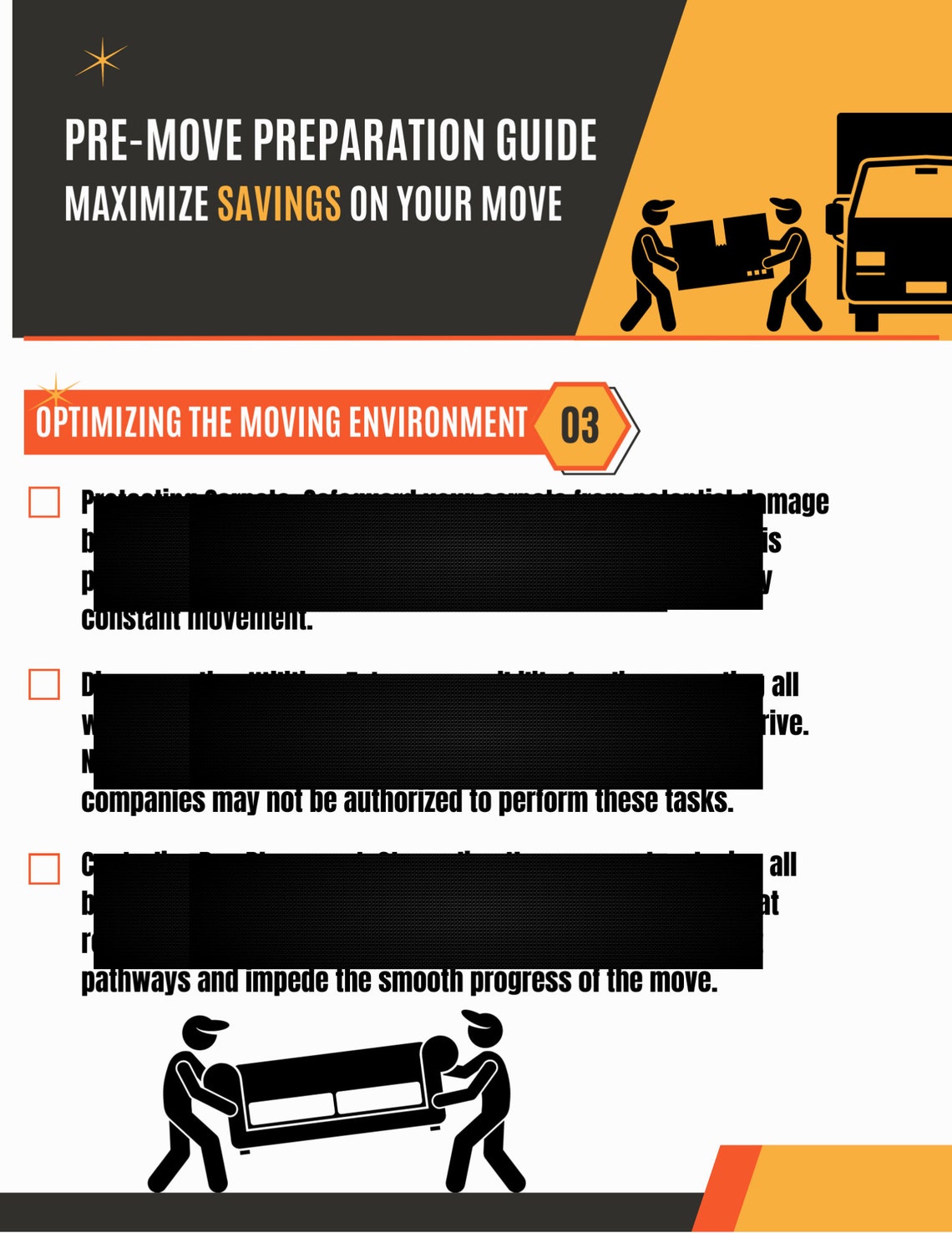 Pre Moving Day Checklist Pre Moving to Do List Moving to Do - Etsy