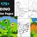 175 Kids Dinosaur Digital Coloring Pages Digital Download - Etsy