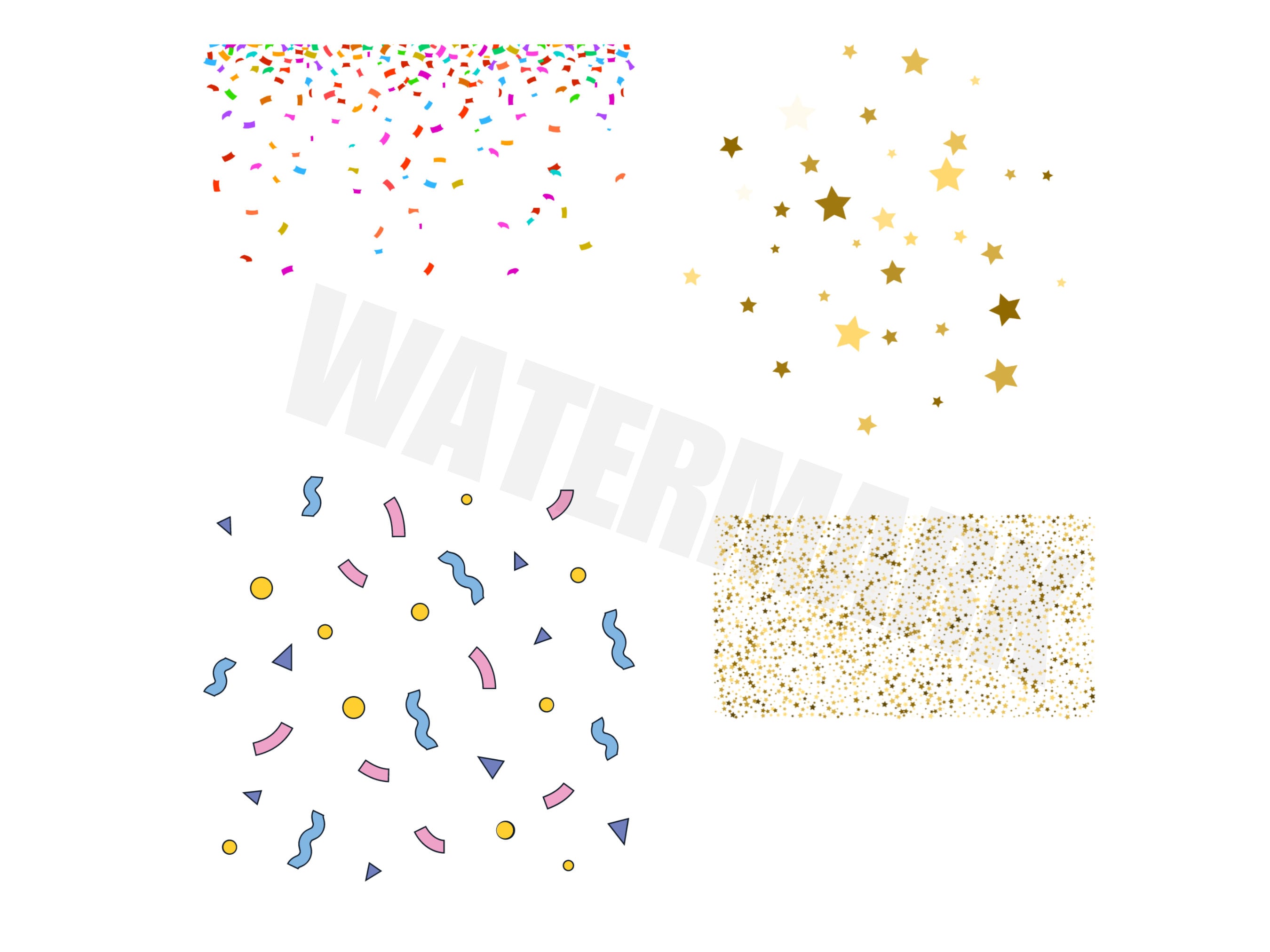 Confetti SVG Confetti Clipart Confetti PNG Glitter Clipart - Etsy
