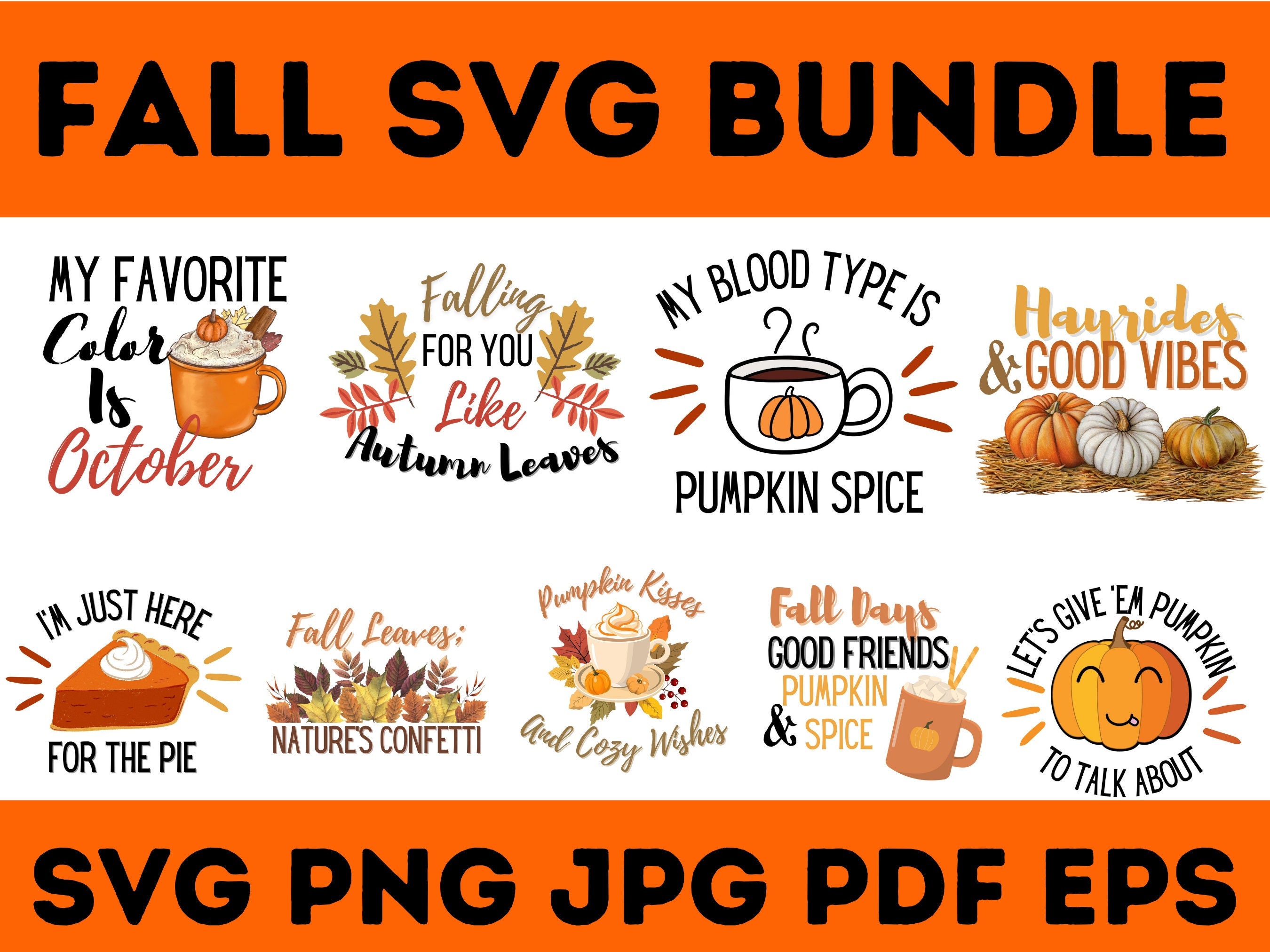 Fall Quotes Autumn Clipart Fall Leaves Svg Fall Svg Fall - Etsy