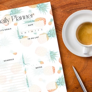 Printable Pineapple Daily Planner, Digital Pineapple Planner, Pineapple ...