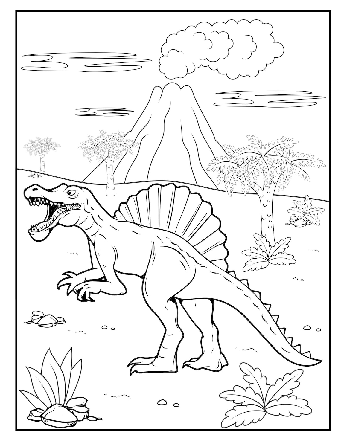 175 Kids Dinosaur Digital Coloring Pages Digital Download - Etsy