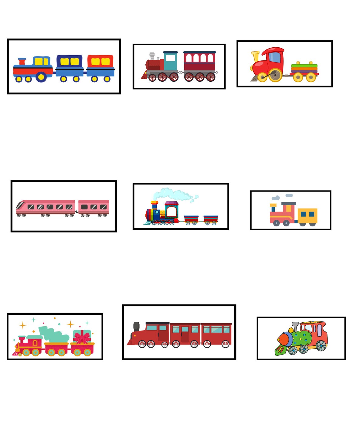 Children's Behavior Chart, Reward Chart, Instant Download, Train Reward ...