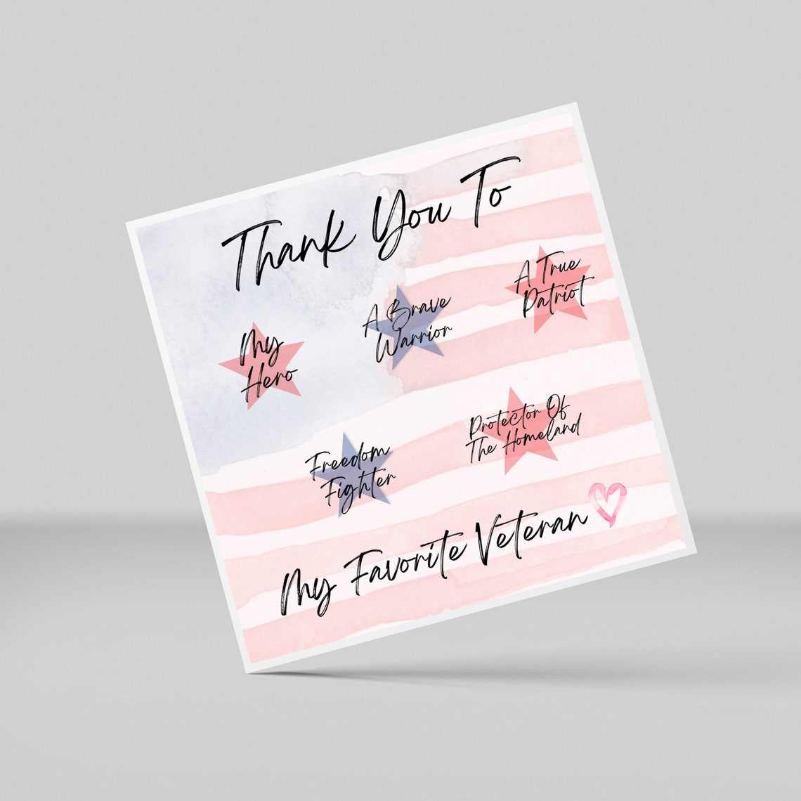 Thank You Veterans Card Digital Download, Veteran Day Card Print ...