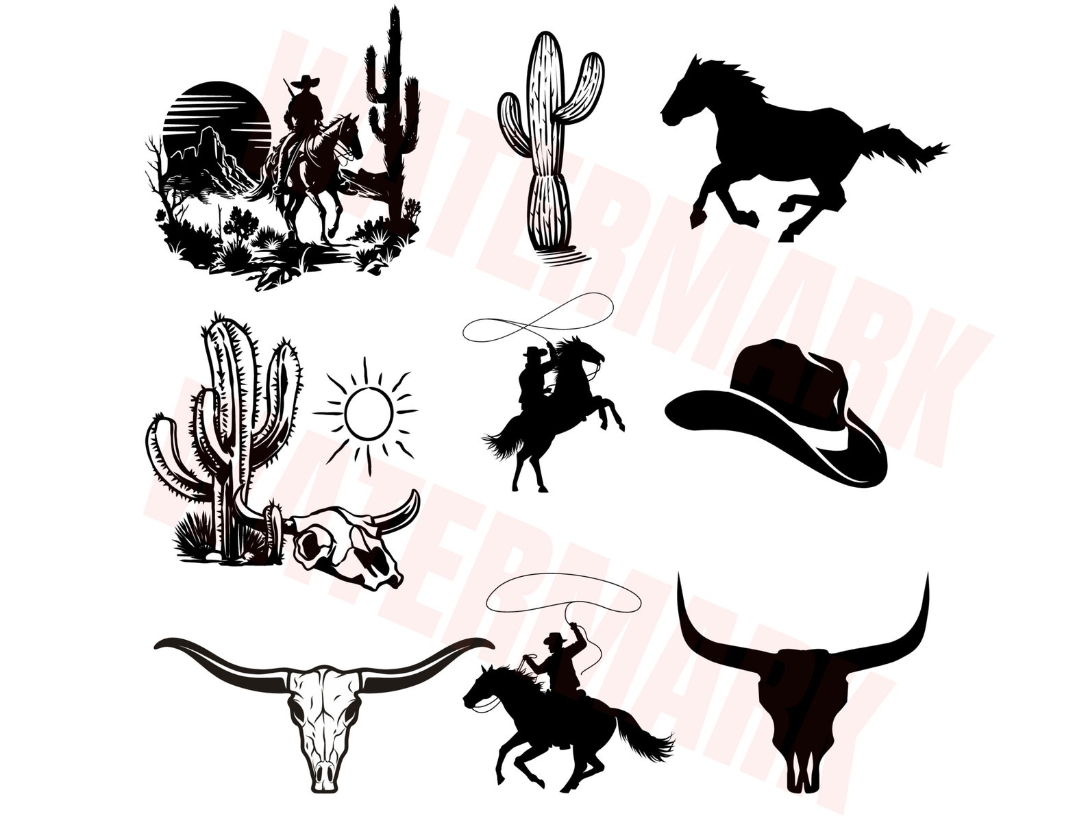 Cowboy Silhouette, COWBOY SVG Bundle, Sheriff Badge Svg, Cowgirl ...