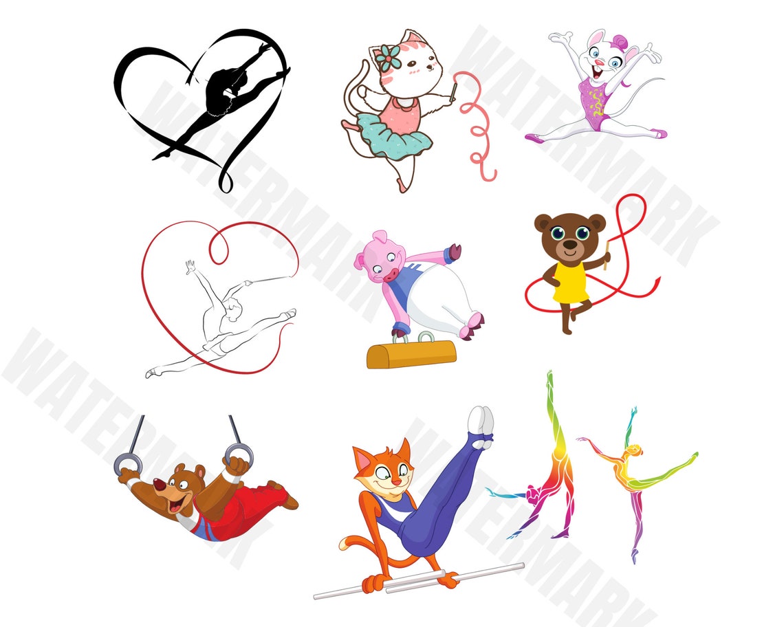 Gymnastics Clipart, Gymnastics Png, Gymnastics Svg, Gymnast Silhouette ...