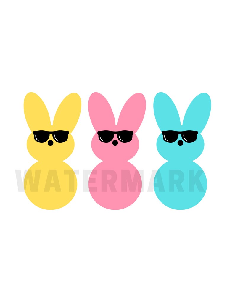 4 in 1 Easter Bunny Peeps Digital Download, Happy Easter Peeps SVG ...