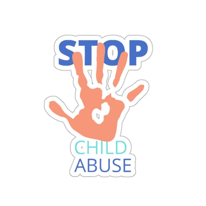 Stop Child Abuse Kiss-cut Stickers Child Abuse Awareness Stickers - Etsy