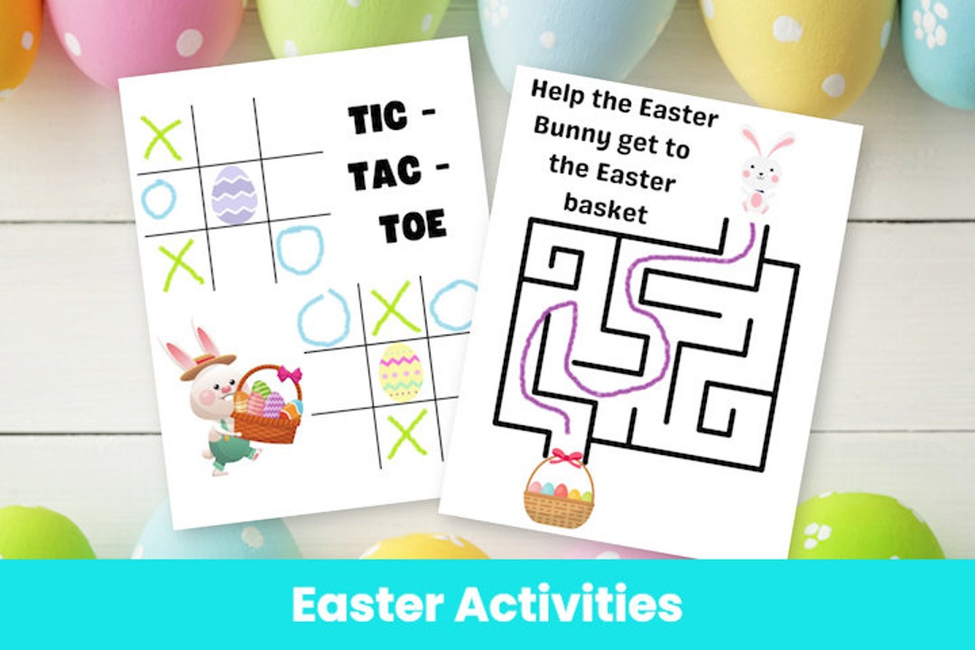 Printable Easter Coloring Pages and Activities - Instant Download - Etsy