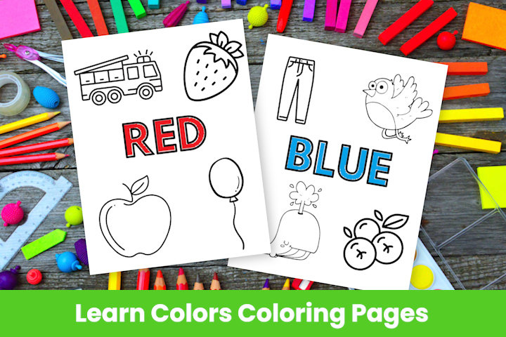 Instant Download Learn the Colors PRINTABLE Coloring Pages - Etsy