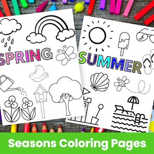 Printable Seasons Coloring Pages Instant Download - Etsy Canada